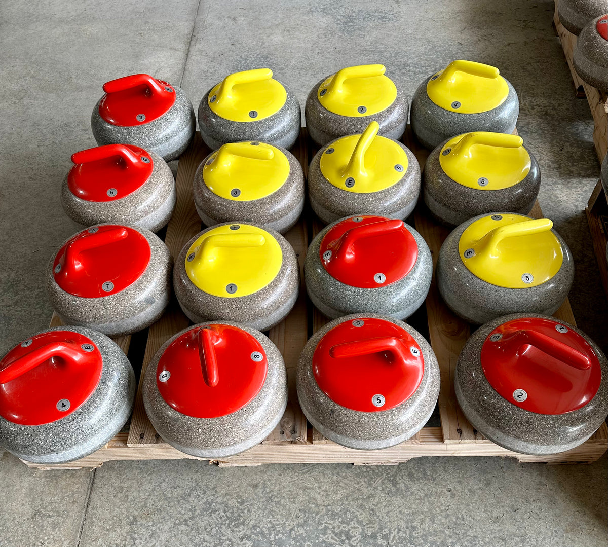 Set of 16 Curling Rocks (Used, No Inserts) – Workin Curling Supplies